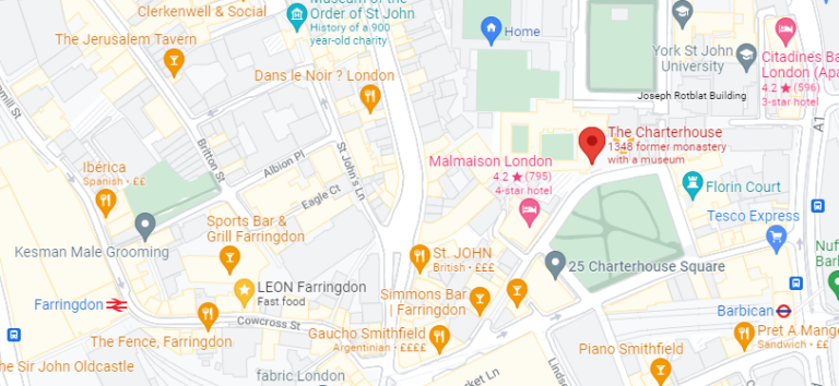 Map - The Charterhouse